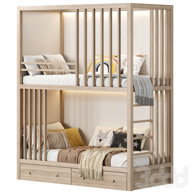 Designer two-level bed Kids room