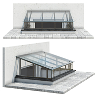 Spider glass - Facade element - 3D model