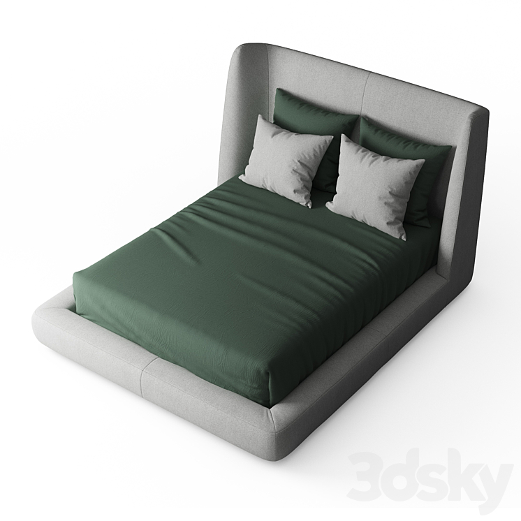 Flexform Midnight - Bed - 3D model