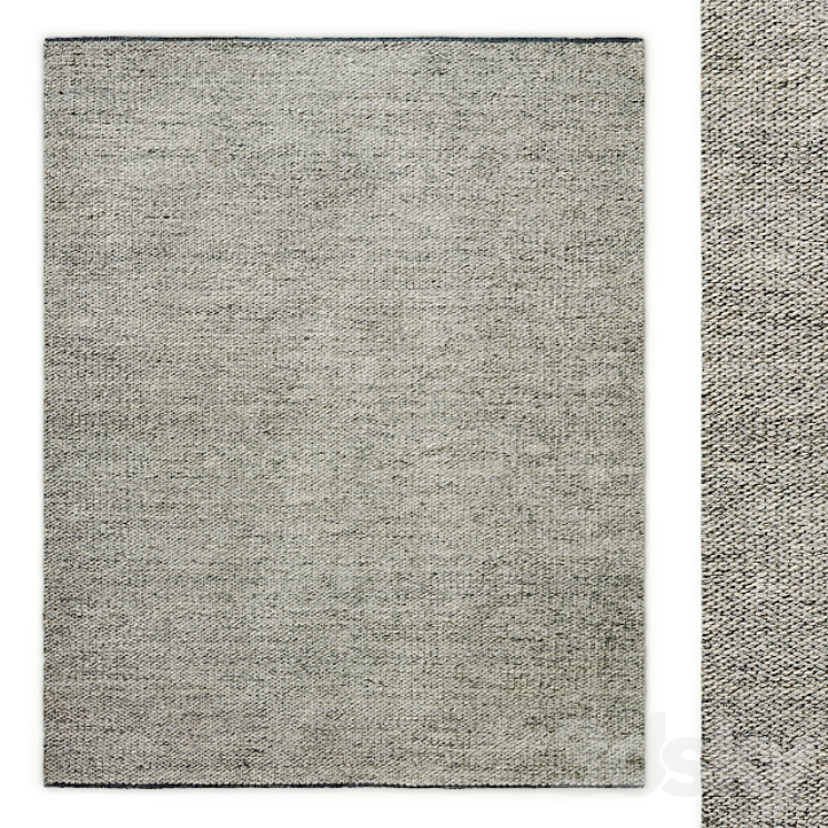 Orly Performance Handwoven Flatweave Rug RH - Carpets - 3D model