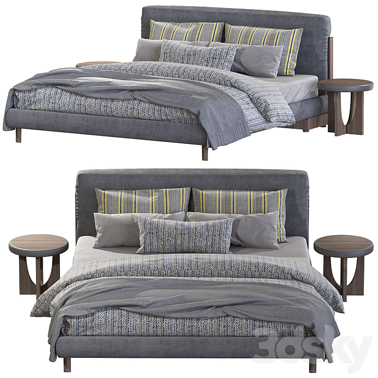 Cliff Bed | Meridiani - Bed - 3D model