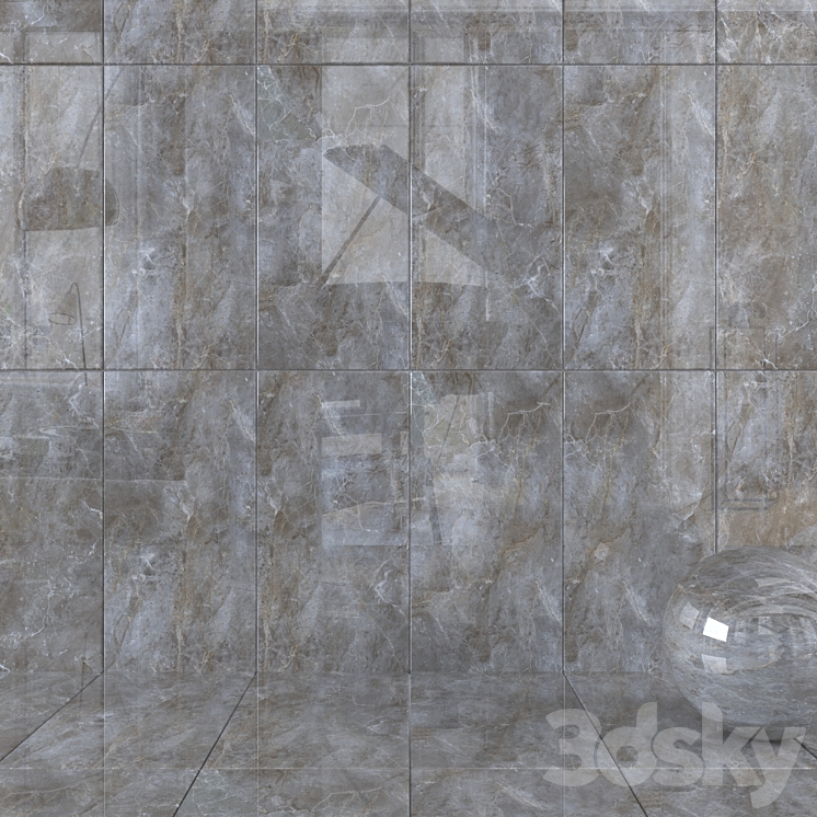 Wall Tiles Amazon Gray - Tile - 3D model