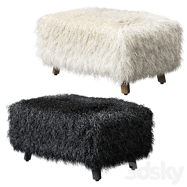 Cabana Footstool Yeti Timothy Oulton - Other soft seating - 3D model