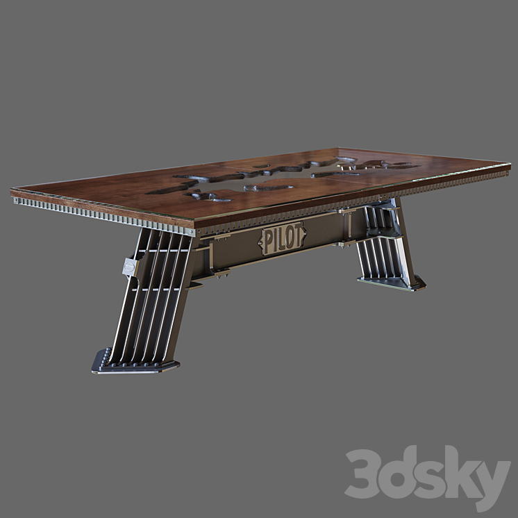Table PILOT of Steel Vintage - Table - 3D model