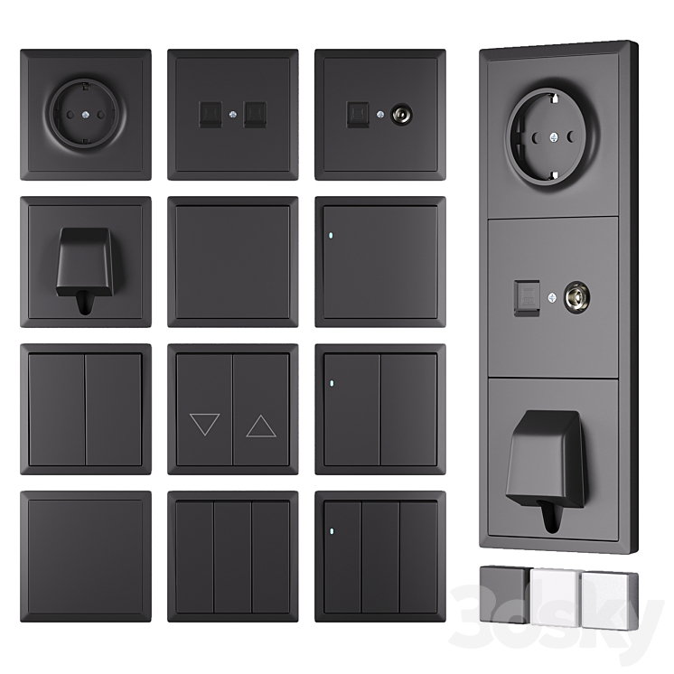 Series of sockets and switches Donel R98 - Miscellaneous - 3D model