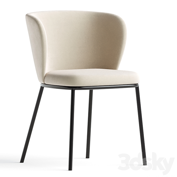 Ciselia Chenille Chair - Chair - 3D model