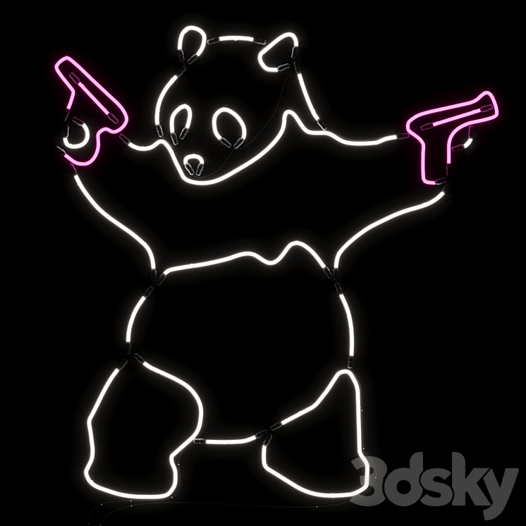 Neon Panda - Neon - 3D model