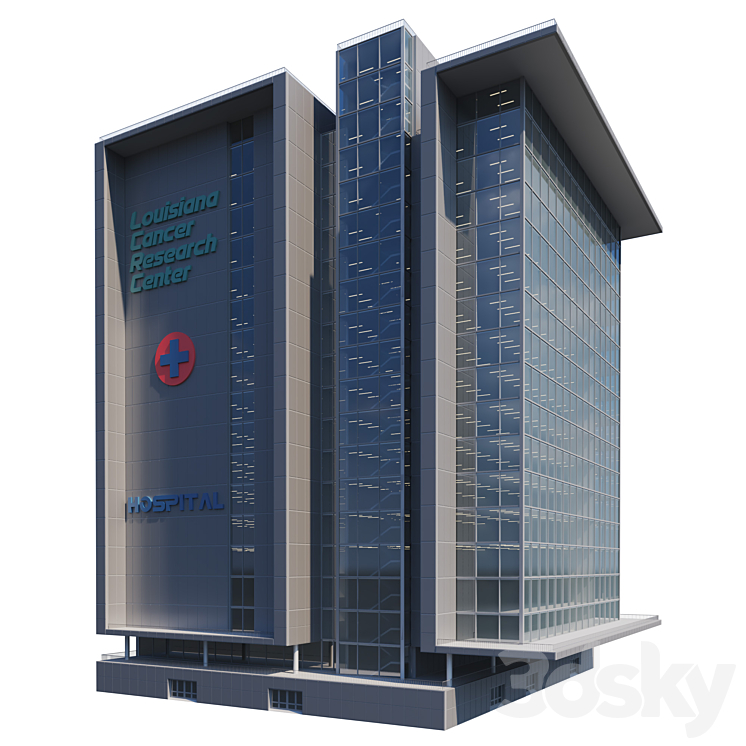 hospital building 01 - Building - 3D model