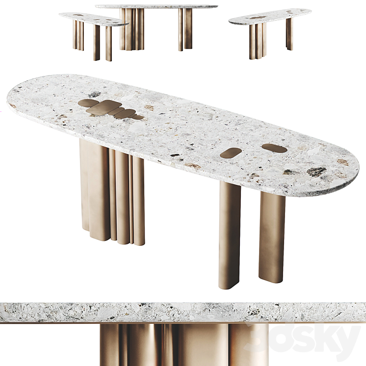 OASIS GOLD Console Table LuxLucia Casa - Console - 3D model