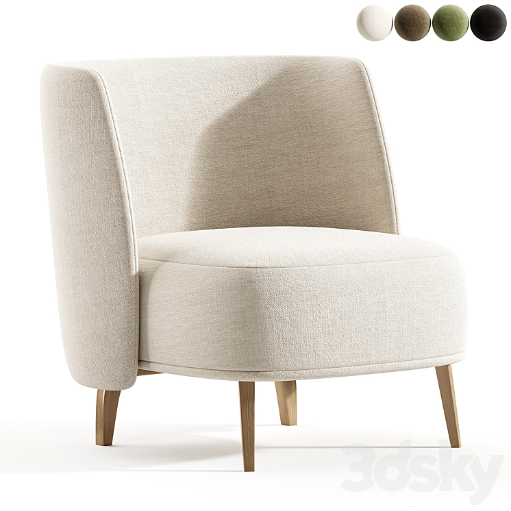 Sunday armchair by Poliform - Arm chair - 3D model