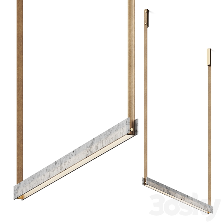 Henge Crystal Evo Suspension Lamp - Pendant light - 3D model