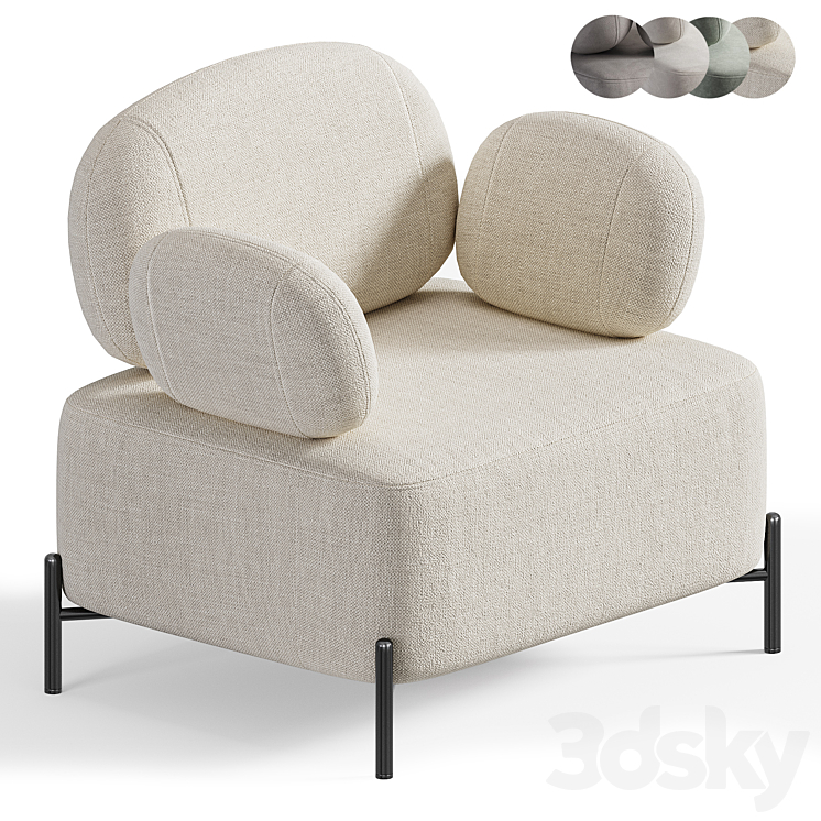 Candy chair by Stoolgroup - Arm chair - 3D model