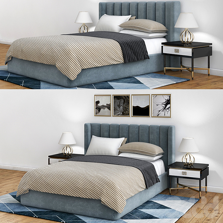 Bedroom Mitchell Gold - Кровати - 3D модель