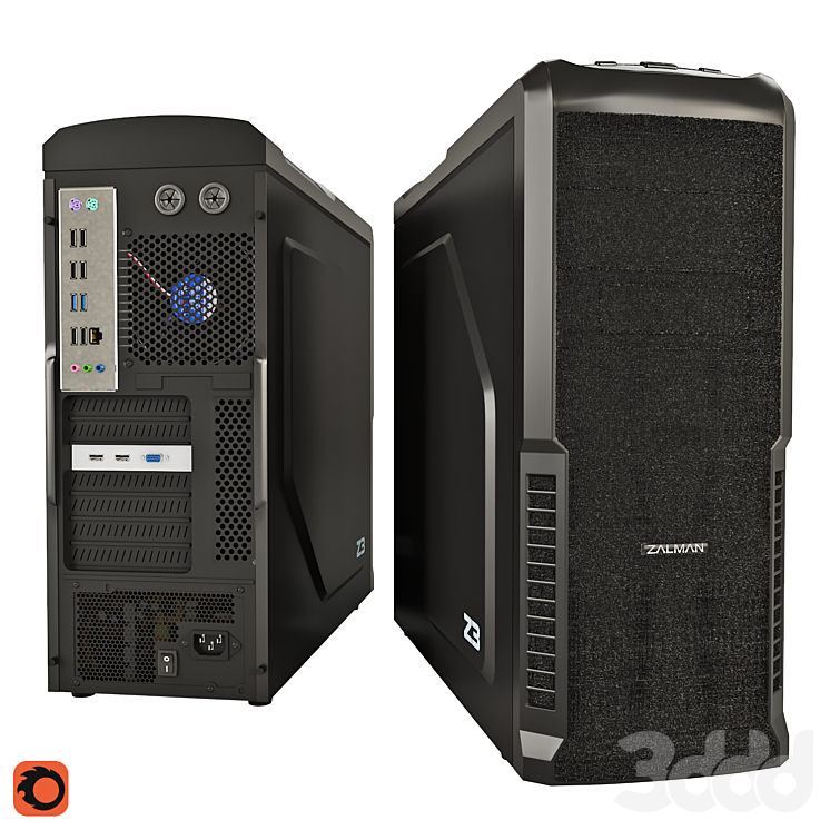 Системный блок Zalman Z3 - Компьютеры, электроника - 3D модель