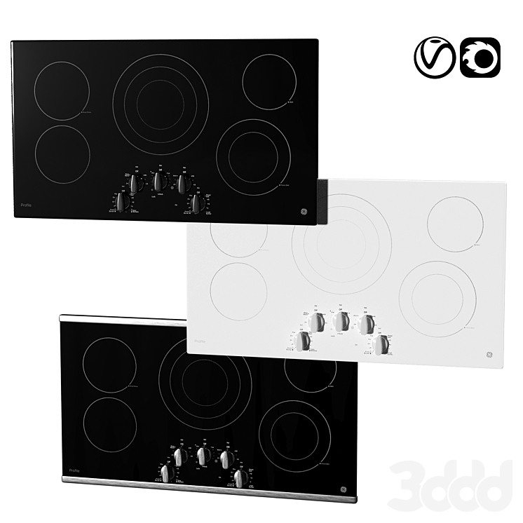 Индукционная варочная панель GE JP3036DLBB - Техника - 3D модель