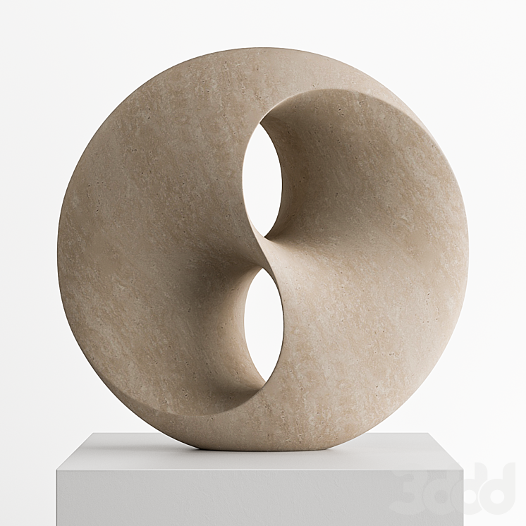 Abstract sculpture. Mobius strip. Trifoil knot - Скульптуры - 3D модель