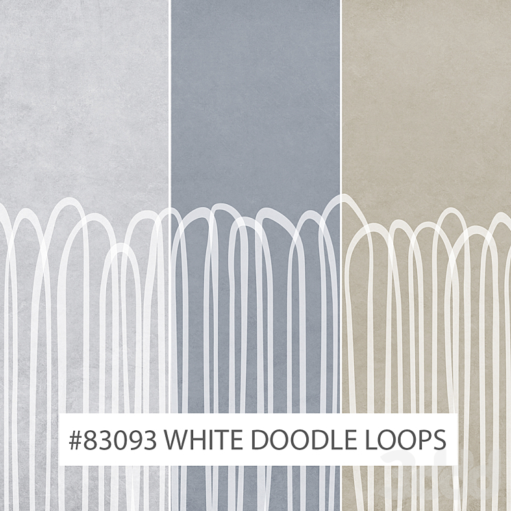 Creativille | Wallpapers | 83093 White Doodle Loops - Стены, обои - 3D ...