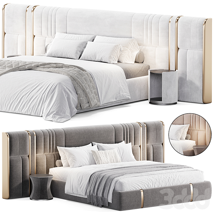 Nova bed by Hessentia Cornelio Cappellini - Кровати - 3D модель