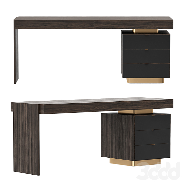 Carson Writing desk by minotti - Столы - 3D модель
