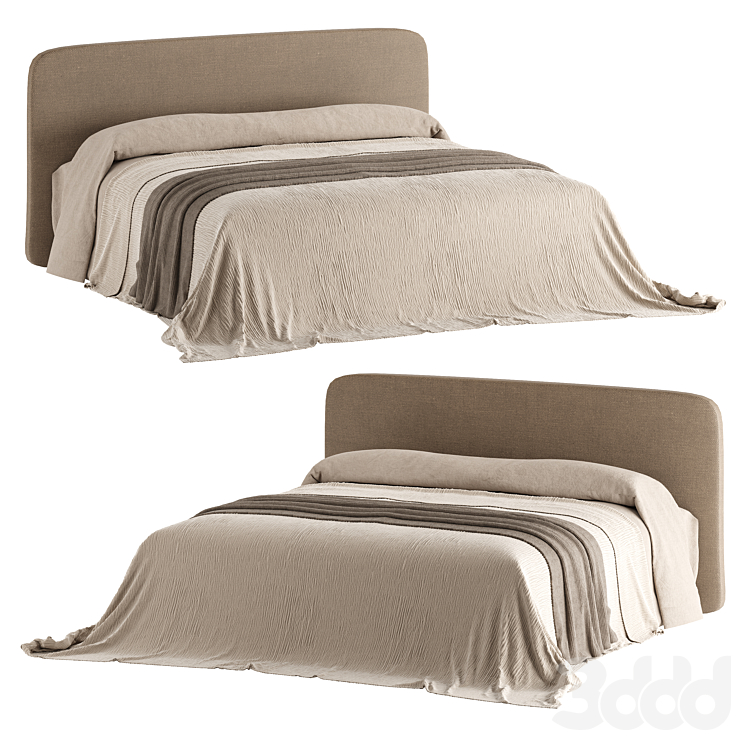 Муслиновое Постельное белье Zara Home - Кровати - 3D модель