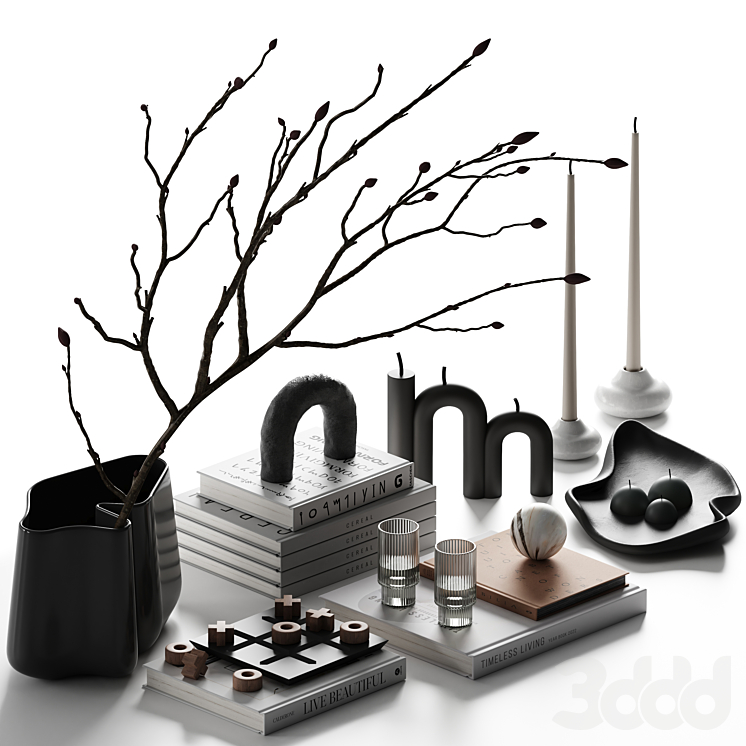 Decorative Set 083 Декоративный набор 3d модель