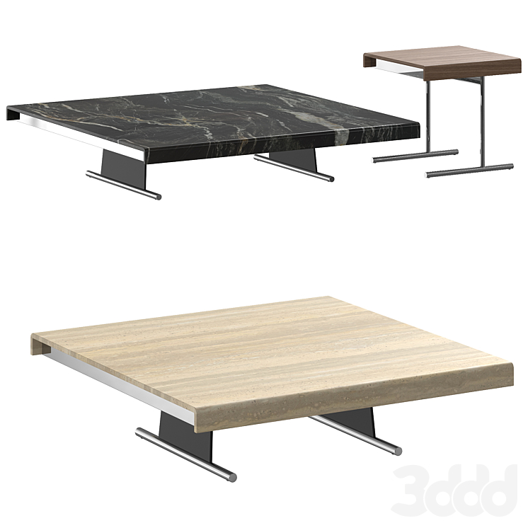Minotti Libra Coffee Table - Столы - 3D модель