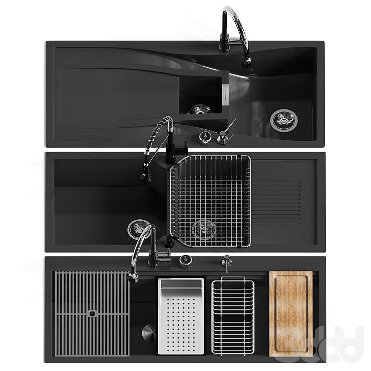Kitchen Sink Set 3 - Мойка - 3D модель