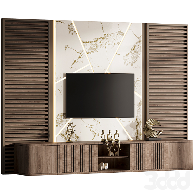 TV Wall 003 - ТВ стенка - 3D модель