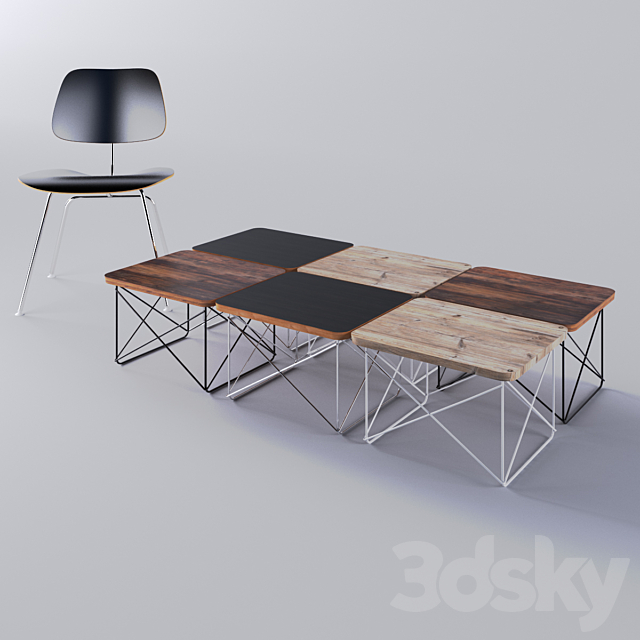 Eames Wire Base Low Table by Charles & Ray Eames - Table - 3D Models