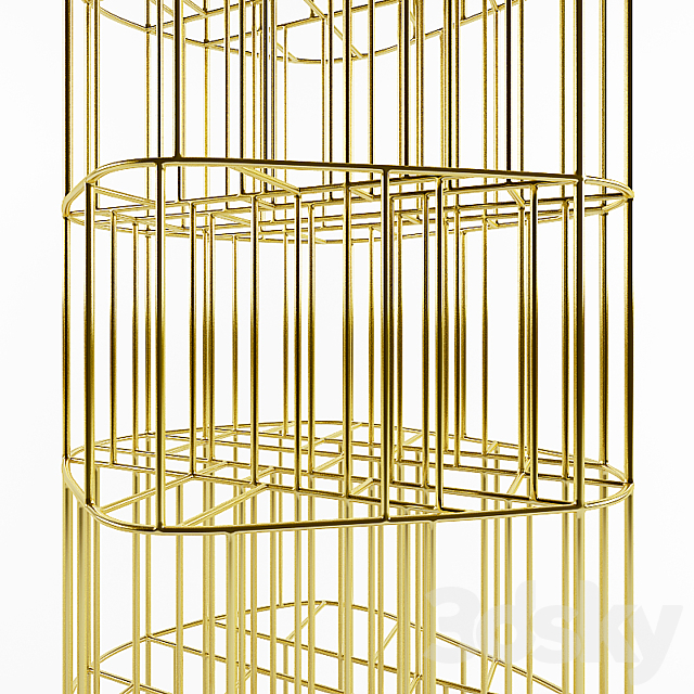 Golden Cage (Ceccotti) (90x70x200) - Rack - 3D Models