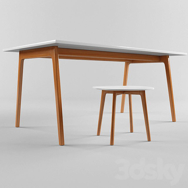 6100 SAN_SIRO by Kusch + Co - Table + Chair - 3D Models