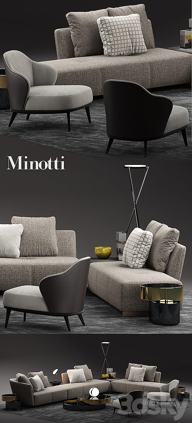 Sofa minotti lounge seymour - Sofa - 3D Models