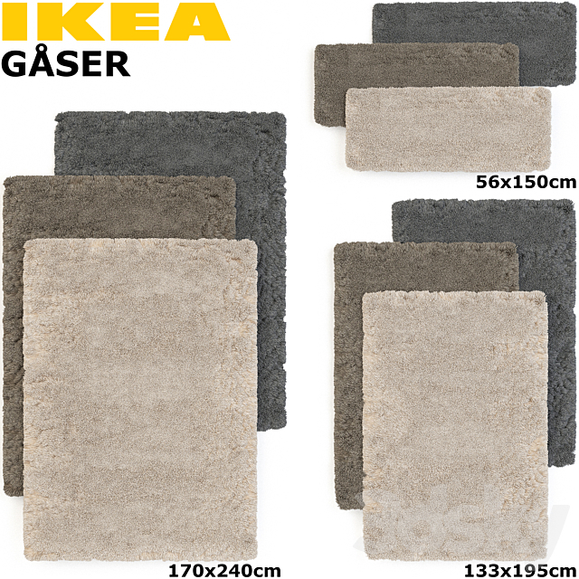 IKEA GASER (GOSER) RUG SET - Carpets - 3D Models