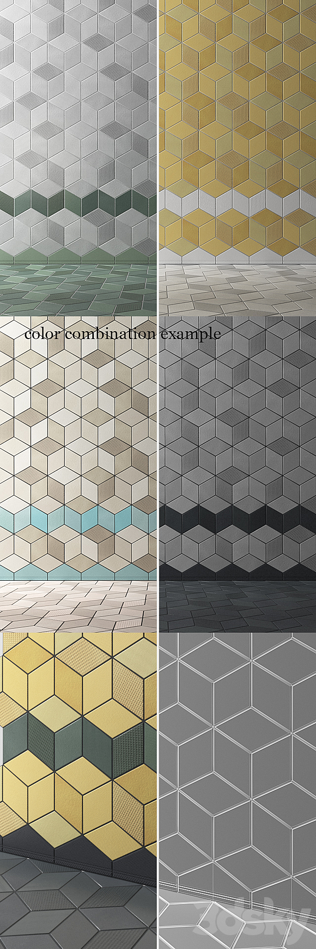 Tile TEX by Mutina - set 02 - Tile - 3D Models - 3DSKY