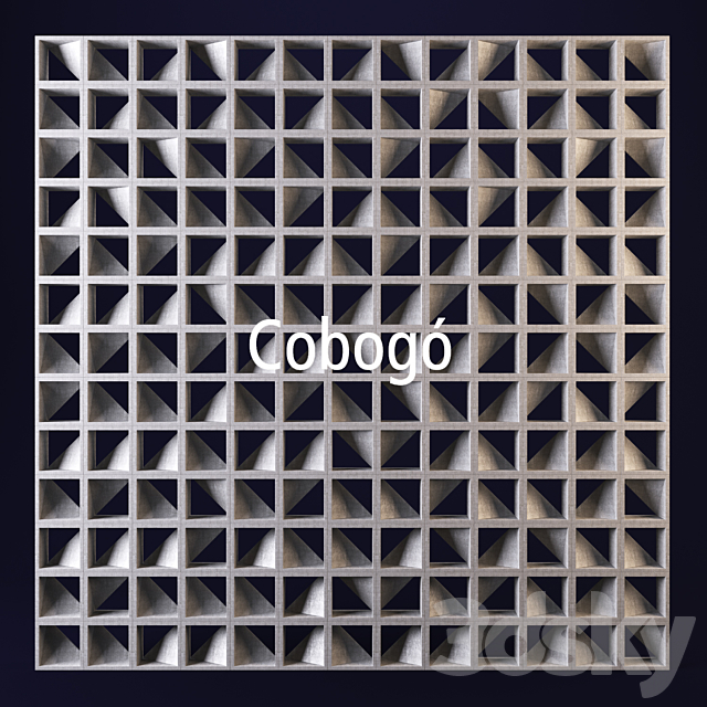 Cobogo geometrical panel №1 - Other decorative objects - 3D Models