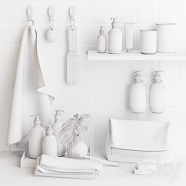 Meraki Bathroom Set - Bathroom accessories - 3D Models