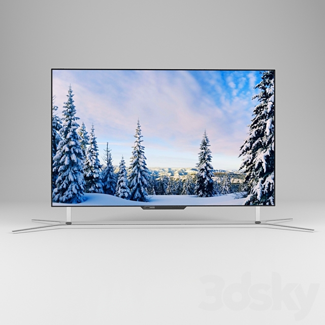 3d models: TV - A huge flat screen TV 2600x1600 for presentations