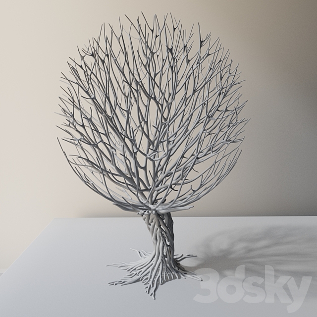 spherical tree sculpture - Sculpture - 3D Models - 3DSKY