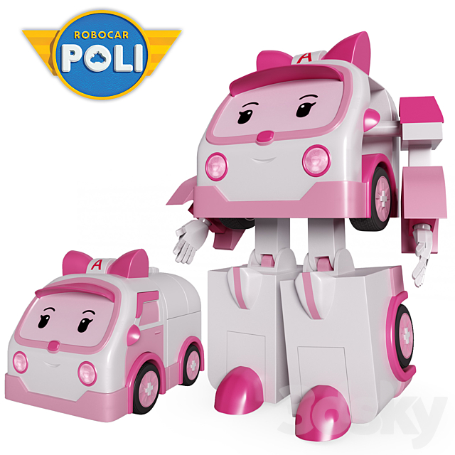3d models: Toy - Amber Poli Robocar