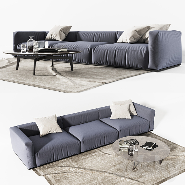 Set from Poliform Shangai - Sofa - 3D Models