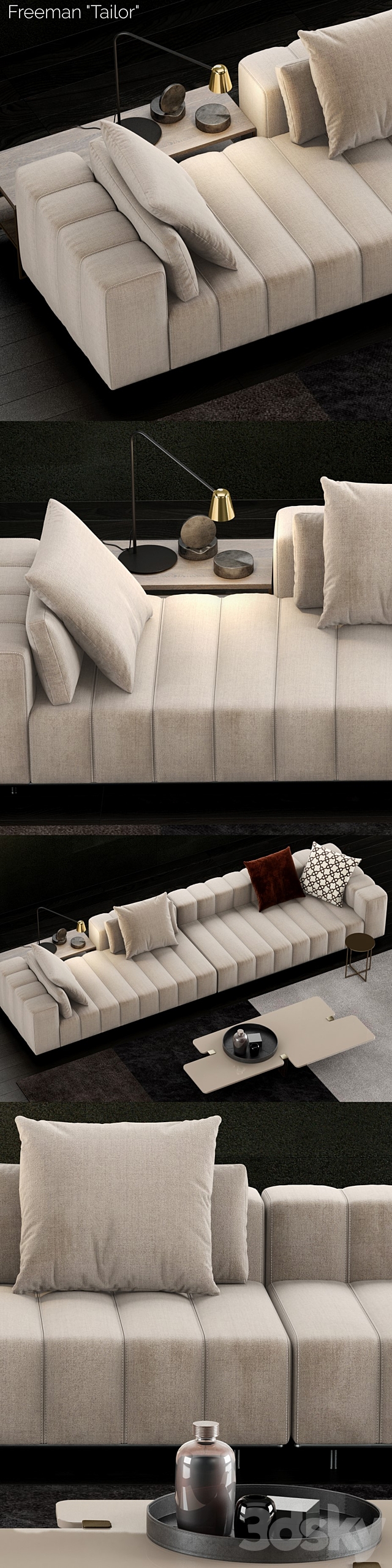 Minotti Freeman Tailor Sofa 1 - Sofa - 3D Models