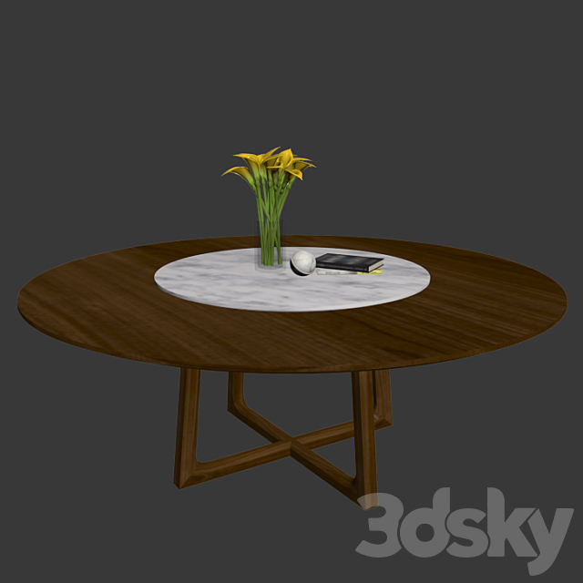 Concorde Round Dinning Table Poliform - Table - 3D Models