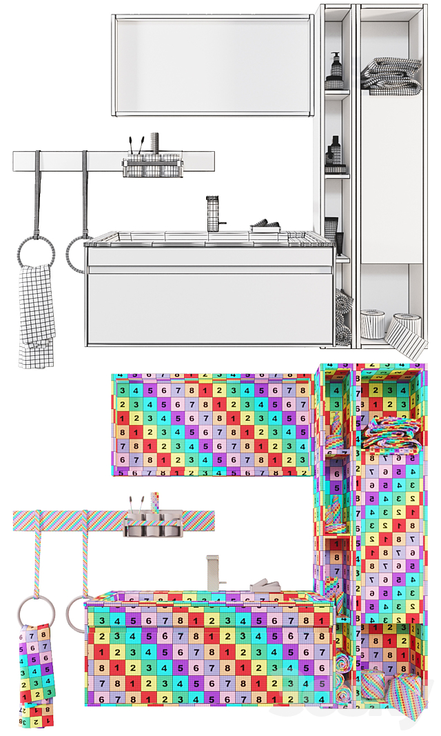 Gamadecor DESS - Bathroom furniture - 3D Models