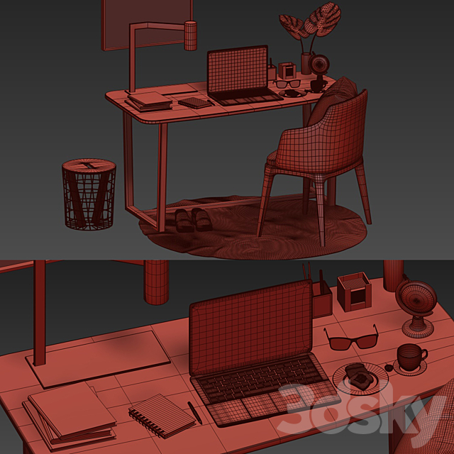 Office Concorde Poliform - Office furniture - 3D Models