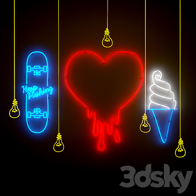 Neon - Wall light - 3D Models