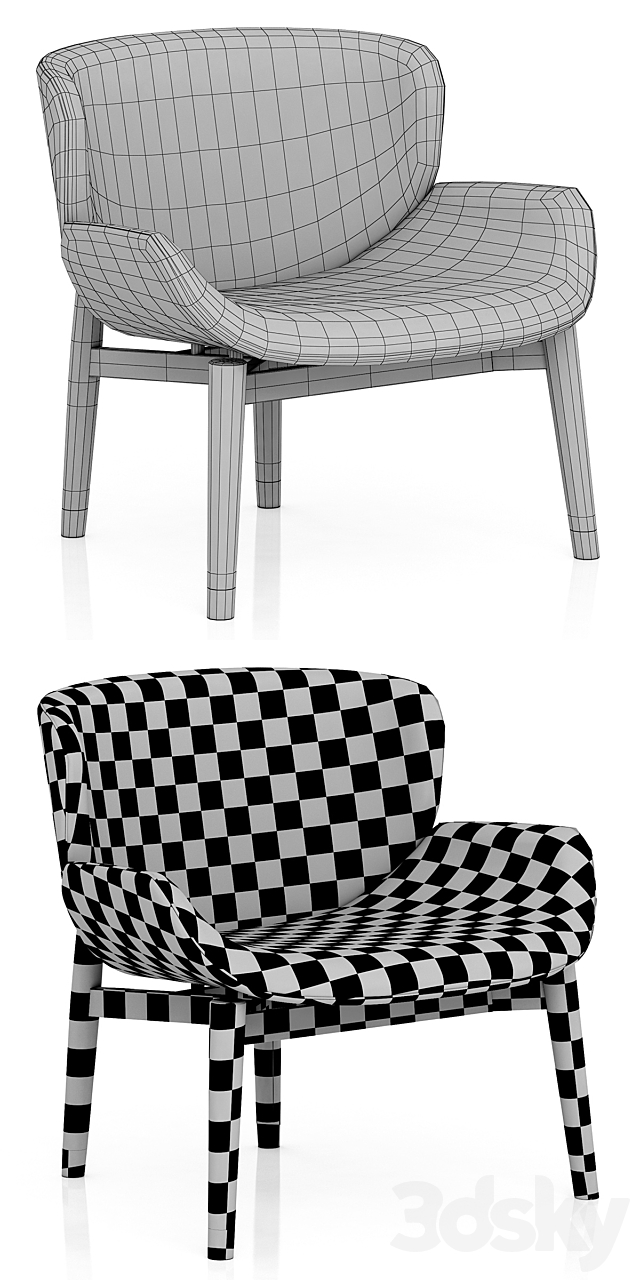 Baxter JORGEN chair - Arm chair - 3D Models