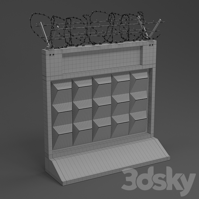 Security wall - Urban environment - 3D Models