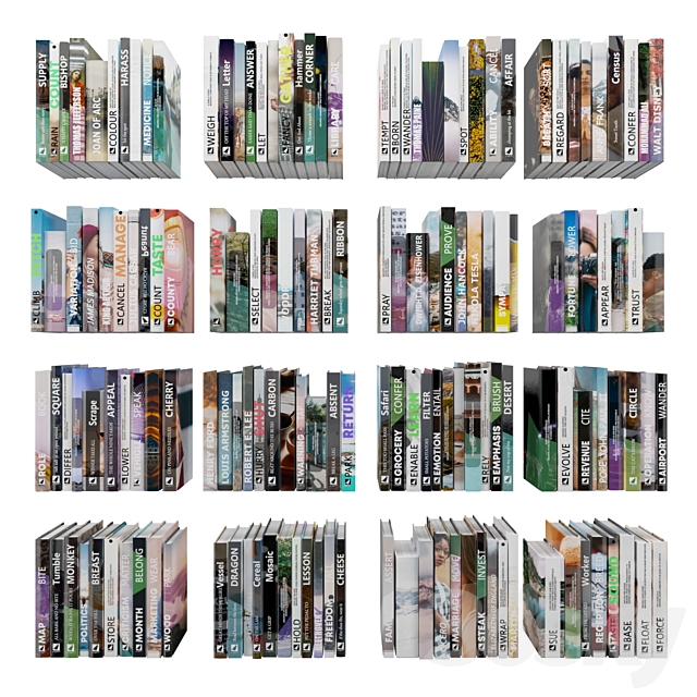 Books (150 pieces) 1-81 - Books - 3D Models