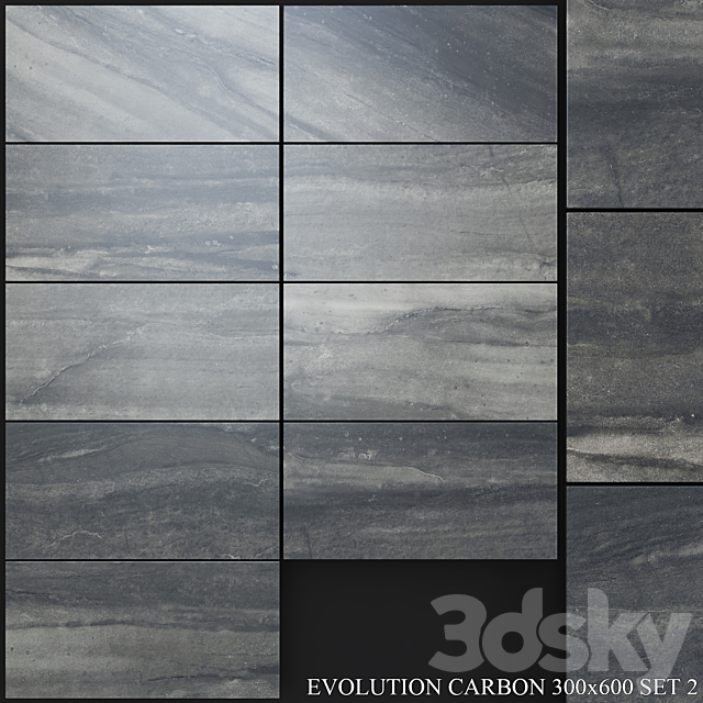 Yurtbay Seramik Evolution Carbon Set 2 - Tile - 3D Models Yurtbay Seramik Evolution Carbon Set 2 - Tile - 3D Models