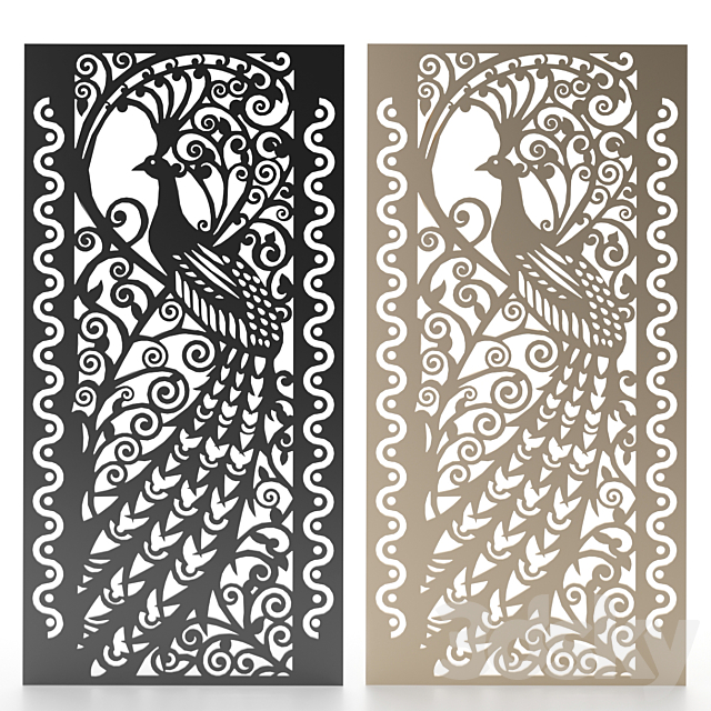 Peacock Cnc Panel Other Decorative Objects 3d Models